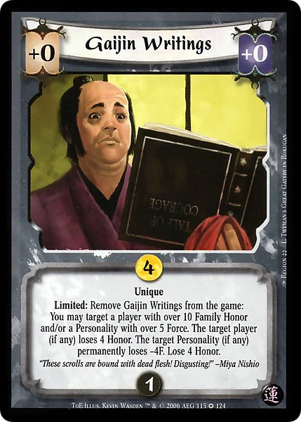 Gaijin Writings/card | L5r: Legend of the Five Rings Wiki | Fandom