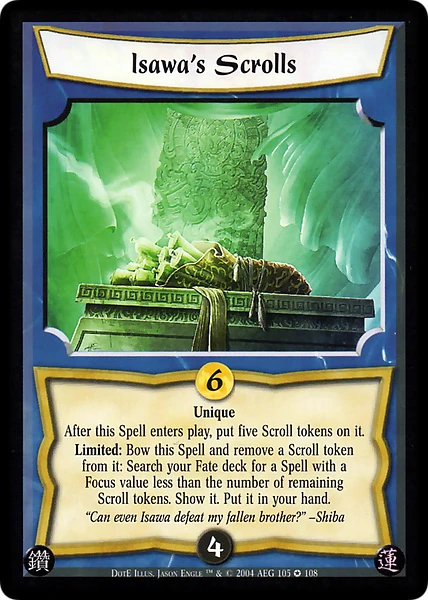 Isawa's Scrolls/card | L5r: Legend of the Five Rings Wiki | Fandom