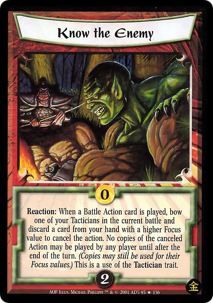 Know the Enemy/card | L5r: Legend of the Five Rings Wiki | Fandom
