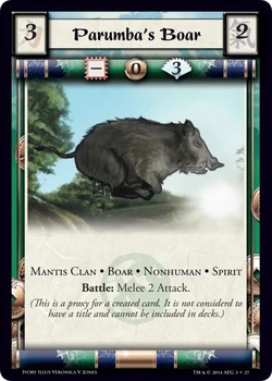 Parumba's Boar/card | L5r: Legend of the Five Rings Wiki | Fandom