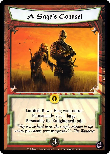 A Sage's Counsel/card | L5r: Legend of the Five Rings Wiki | Fandom