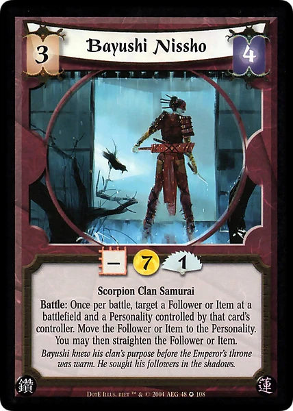 Bayushi Nissho/card | L5r: Legend of the Five Rings Wiki | Fandom