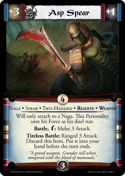 Asp Spear/card | L5r: Legend of the Five Rings Wiki | Fandom