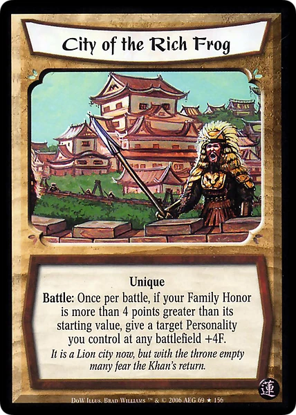 City of the Rich Frog/card | L5r: Legend of the Five Rings Wiki | Fandom