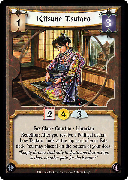 Kitsune Tsutarocard L5r Legend Of The Five Rings Wiki Fandom