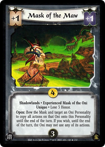 Mask of the Maw/card | L5r: Legend of the Five Rings Wiki | Fandom