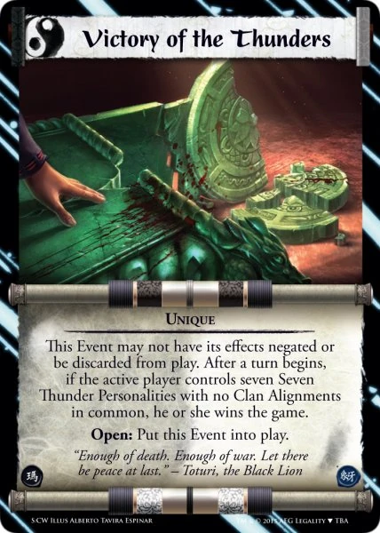 Victory of the Thunders/card | L5r: Legend of the Five Rings Wiki | Fandom