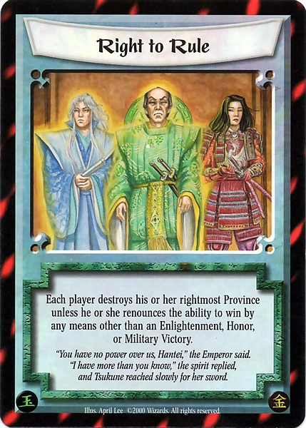 Right to Rule/card | L5r: Legend of the Five Rings Wiki | Fandom