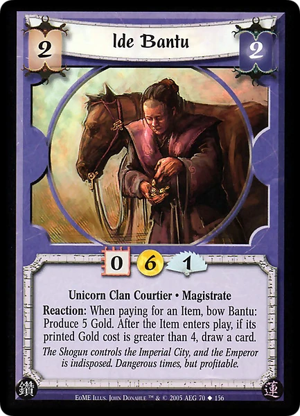 Ide Bantu/card | L5r: Legend of the Five Rings Wiki | Fandom