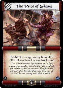 The Price of Shame/card | L5r: Legend of the Five Rings Wiki | Fandom