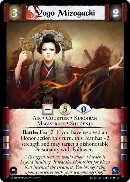 Yogo Mizoguchi/card | L5r: Legend of the Five Rings Wiki | Fandom