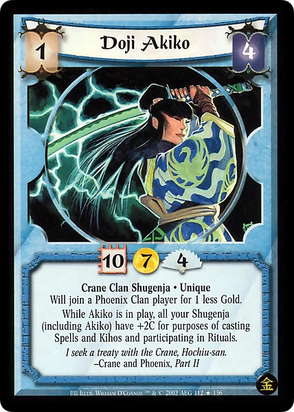 Doji Akiko/card | L5r: Legend of the Five Rings Wiki | Fandom