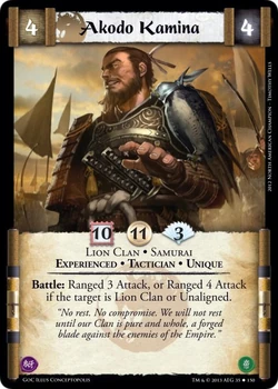 Akodo Kamina Exp/card | L5r: Legend of the Five Rings Wiki | Fandom