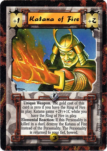 Katana of Fire/card | L5r: Legend of the Five Rings Wiki | Fandom