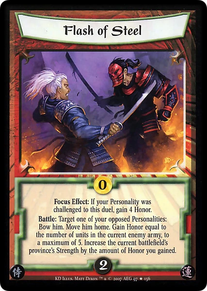 Flash of Steel/card | L5r: Legend of the Five Rings Wiki | Fandom