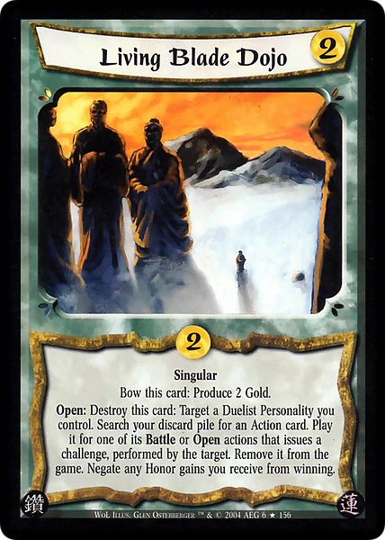 Living Blade Dojo/card | L5r: Legend of the Five Rings Wiki | Fandom