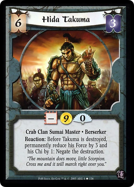 Hida Takuma/card | L5r: Legend of the Five Rings Wiki | Fandom