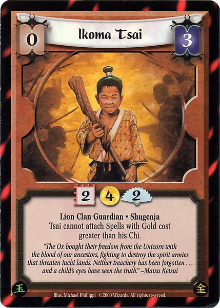 Ikoma Tsai/card | L5r: Legend of the Five Rings Wiki | Fandom