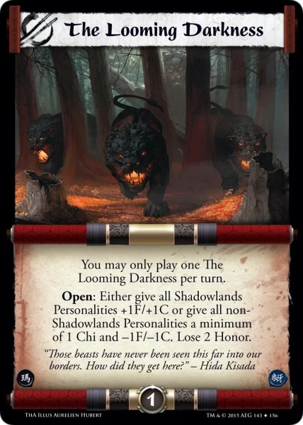 The Looming Darkness/card | L5r: Legend of the Five Rings Wiki | Fandom