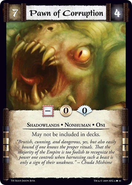 Pawn of Corruption/card | L5r: Legend of the Five Rings Wiki | Fandom