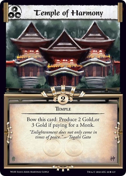 Temple of Harmony/card | L5r: Legend of the Five Rings Wiki | Fandom