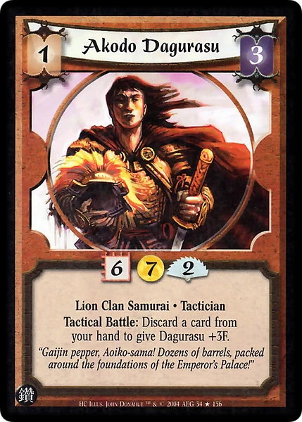 Akodo Dagurasu/card | L5r: Legend of the Five Rings Wiki | Fandom