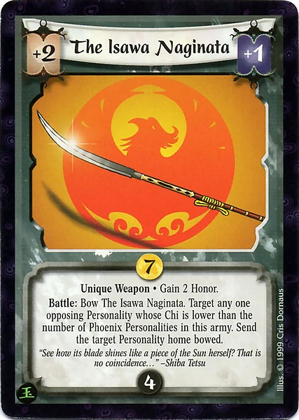 The Isawa Naginata/card | L5r: Legend of the Five Rings Wiki | Fandom