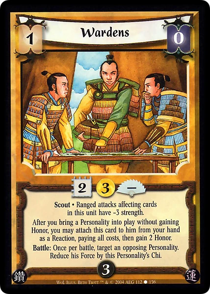 Wardens/card | L5r: Legend of the Five Rings Wiki | Fandom