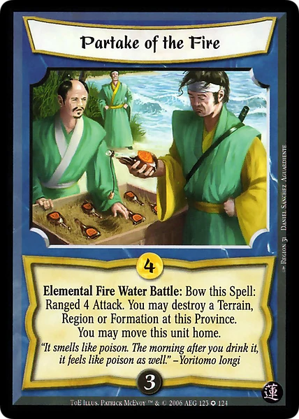 Partake of the Fire/card | L5r: Legend of the Five Rings Wiki | Fandom