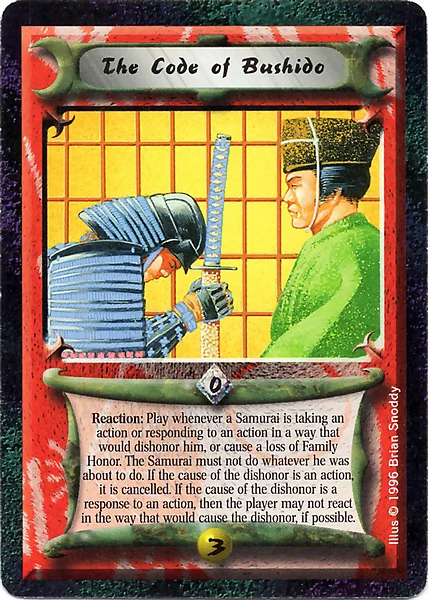 The Code of Bushido/card | L5r: Legend of the Five Rings Wiki | Fandom