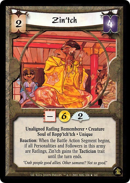 Zin'tch/card | L5r: Legend of the Five Rings Wiki | Fandom