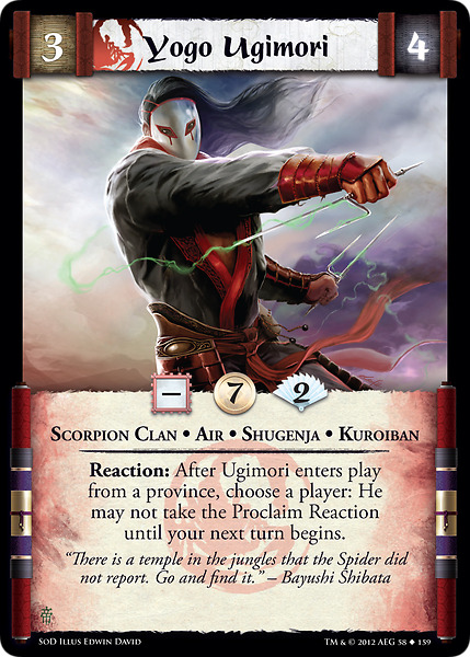Yogo Ugimoricard L5r Legend Of The Five Rings Wiki Fandom
