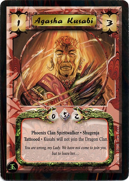 Agasha Kusabi/card | L5r: Legend of the Five Rings Wiki | Fandom