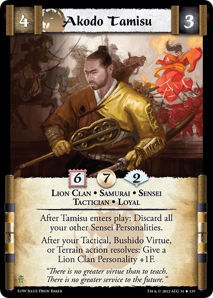 Akodo Tamisu/card | L5r: Legend of the Five Rings Wiki | Fandom