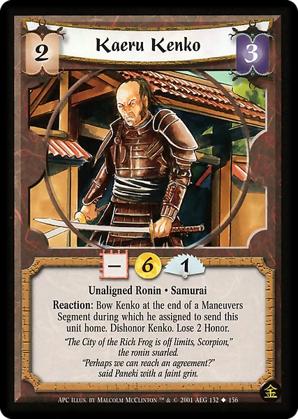 Kaeru Kenko/card | L5r: Legend of the Five Rings Wiki | Fandom