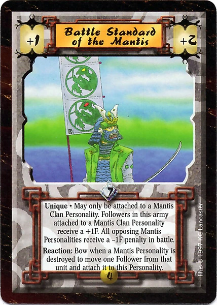 Battle Standard of the Mantis/card | L5r: Legend of the Five Rings Wiki ...