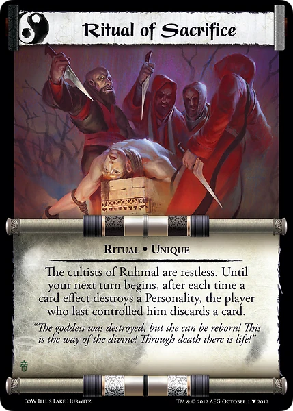 Ritual of Sacrifice/card | L5r: Legend of the Five Rings Wiki | Fandom