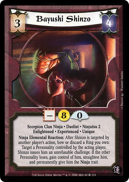 Bayushi Shinzo Exp/card | L5r: Legend of the Five Rings Wiki | Fandom