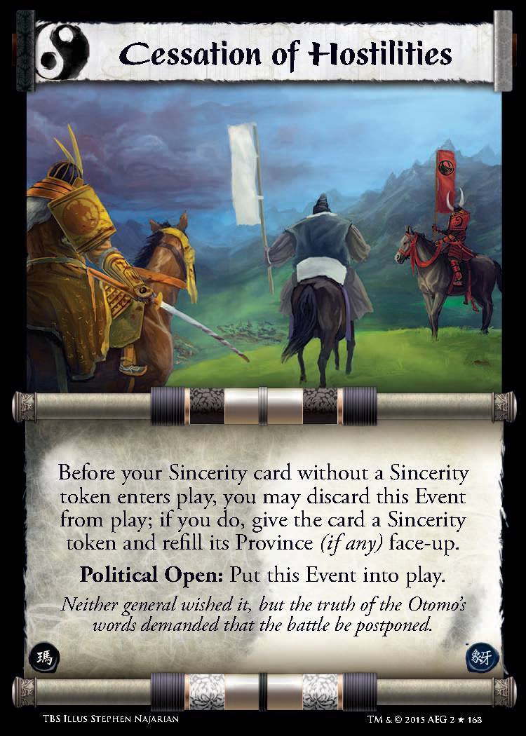 Cessation Of Hostilitiescard L5r Legend Of The Five Rings Wiki Fandom