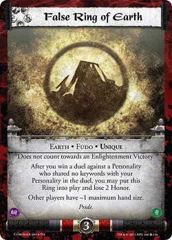 False Ring of Earth/card | L5r: Legend of the Five Rings Wiki | Fandom