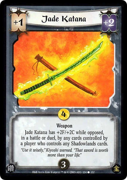 Jade Katana/card | L5r: Legend of the Five Rings Wiki | Fandom