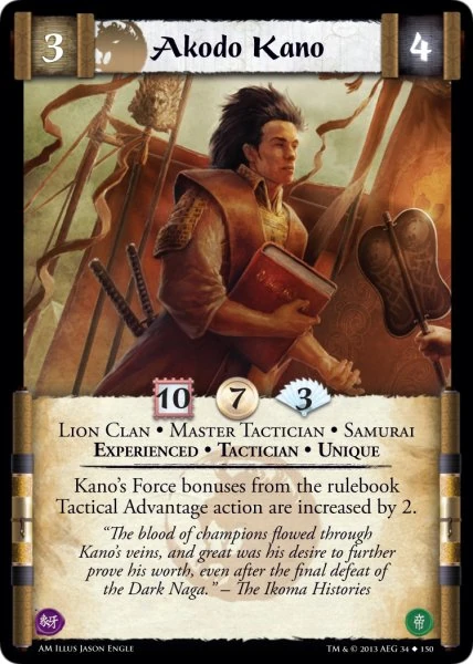 Akodo Kano Exp/card | L5r: Legend of the Five Rings Wiki | Fandom