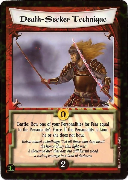 Death-Seeker Technique/card | L5r: Legend of the Five Rings Wiki | Fandom