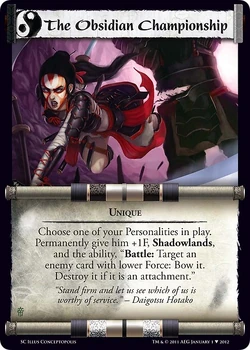 The Obsidian Championship/card | L5r: Legend of the Five Rings Wiki ...