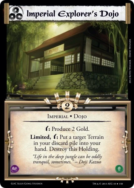 Imperial Explorer's Dojo/card | L5r: Legend of the Five Rings Wiki | Fandom