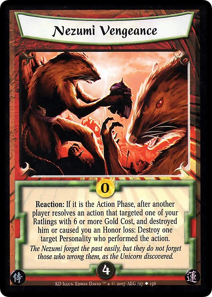 Nezumi Vengeance/card | L5r: Legend of the Five Rings Wiki | Fandom