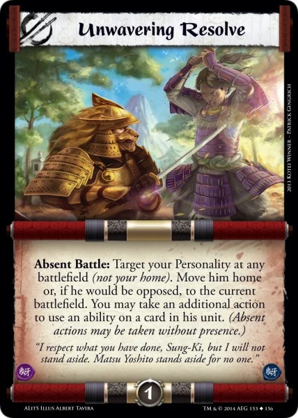 Unwavering Resolve/card | L5r: Legend of the Five Rings Wiki | Fandom