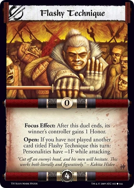 Flashy Technique/card | L5r: Legend of the Five Rings Wiki | Fandom