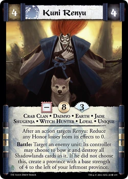 Kuni Renyu/card | L5r: Legend of the Five Rings Wiki | Fandom
