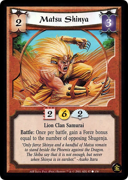 Matsu Shinya/card | L5r: Legend of the Five Rings Wiki | Fandom
